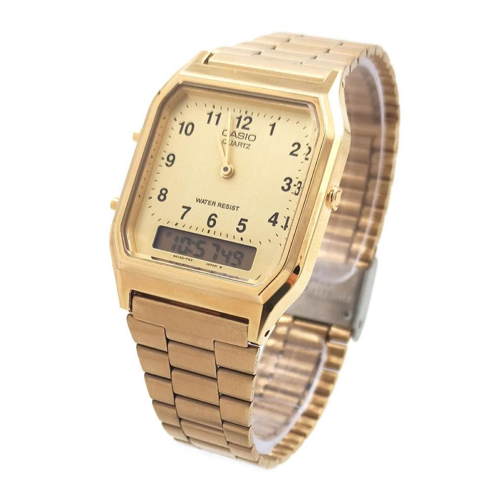 Relógio Ana Digi Casio Vintage Unissex Aq-230Ga-9Bmq - tfcsa6